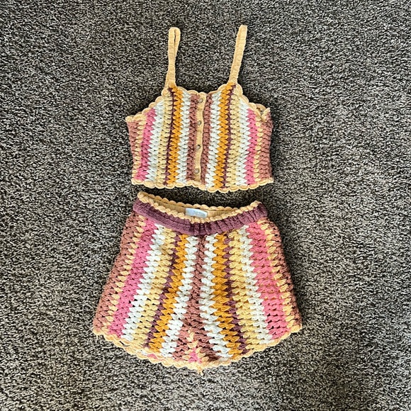Zara | Matching Sets | Zara Girls Crochet Set Perfect For Summer Or ...